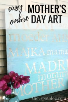 DIY Ombre subway art for Mother's Day. | The V Spot